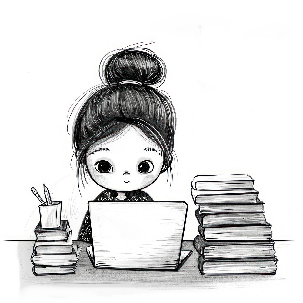 Computer book art illustrated. | Free Photo Illustration - rawpixel