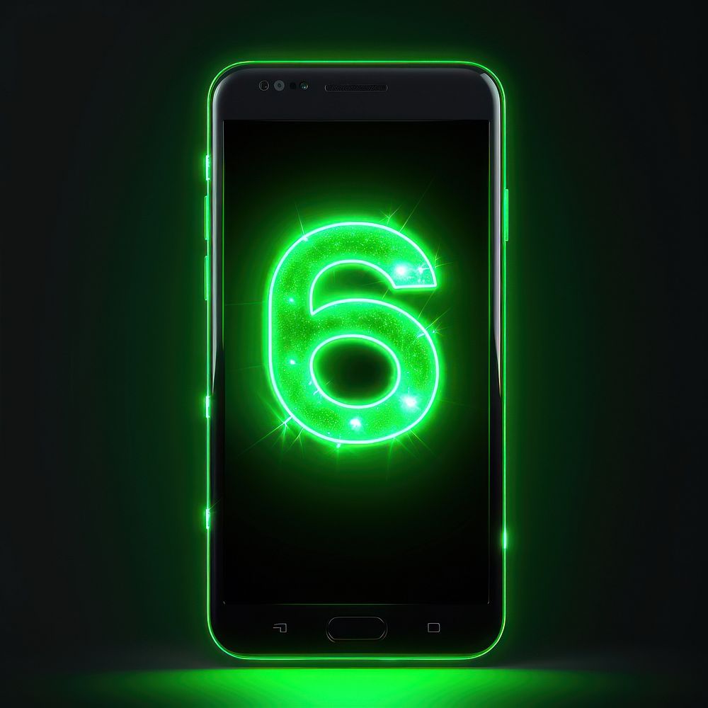 Line neon 6g icon phone | Free Photo Illustration - rawpixel