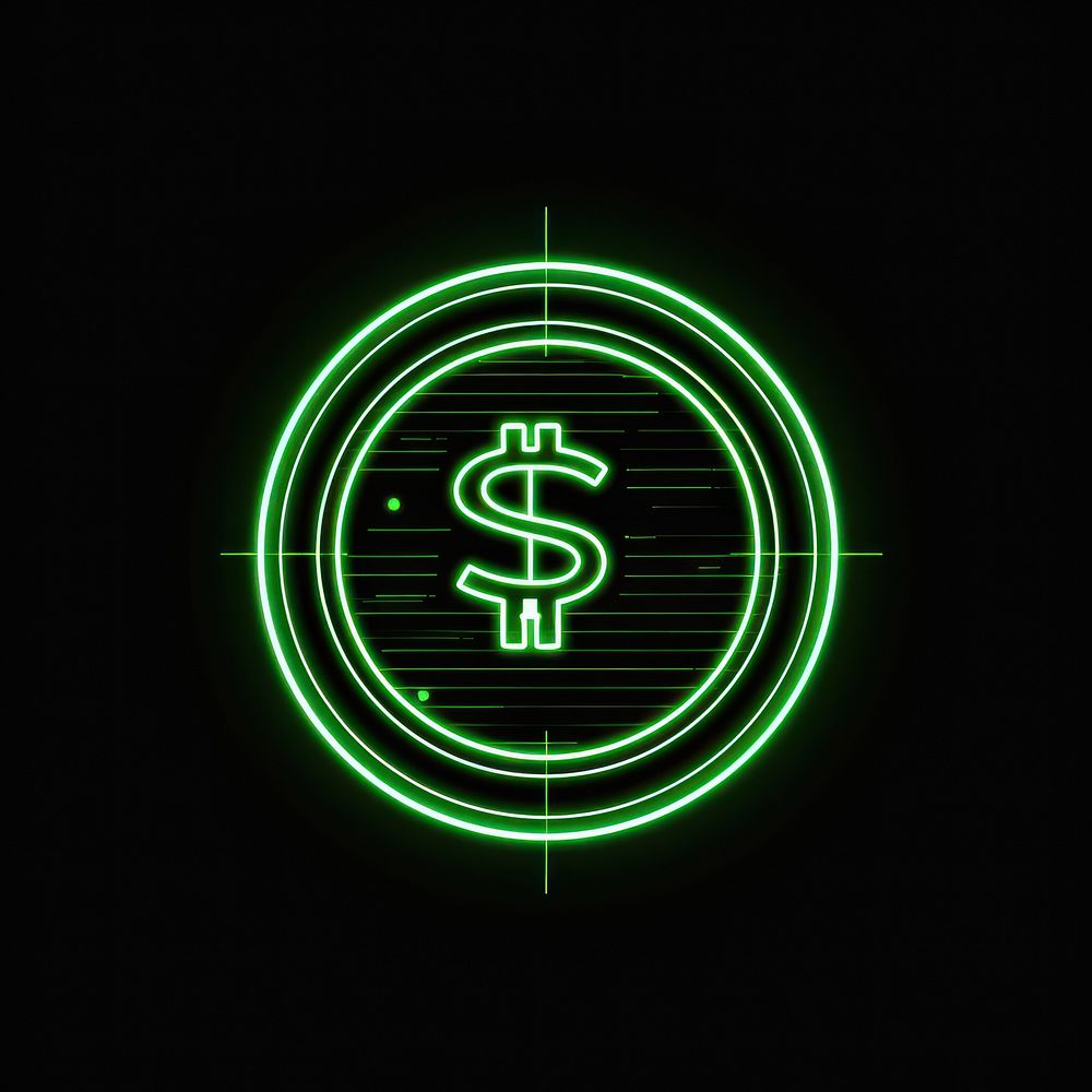 Line neon coin money icon | Free Photo Illustration - rawpixel