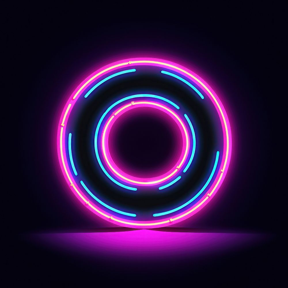 Neon purple light disk. | Free Photo Illustration - rawpixel