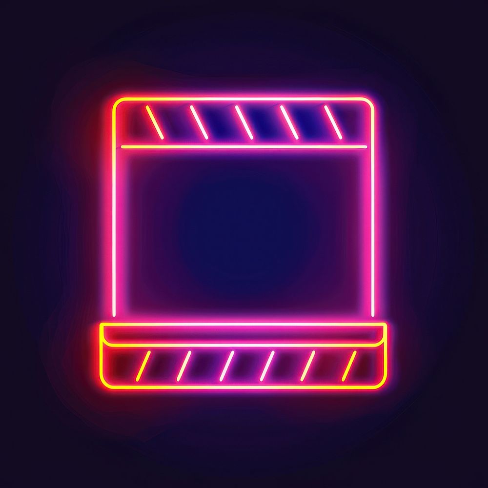 Line neon film icon scoreboard | Free Photo Illustration - rawpixel
