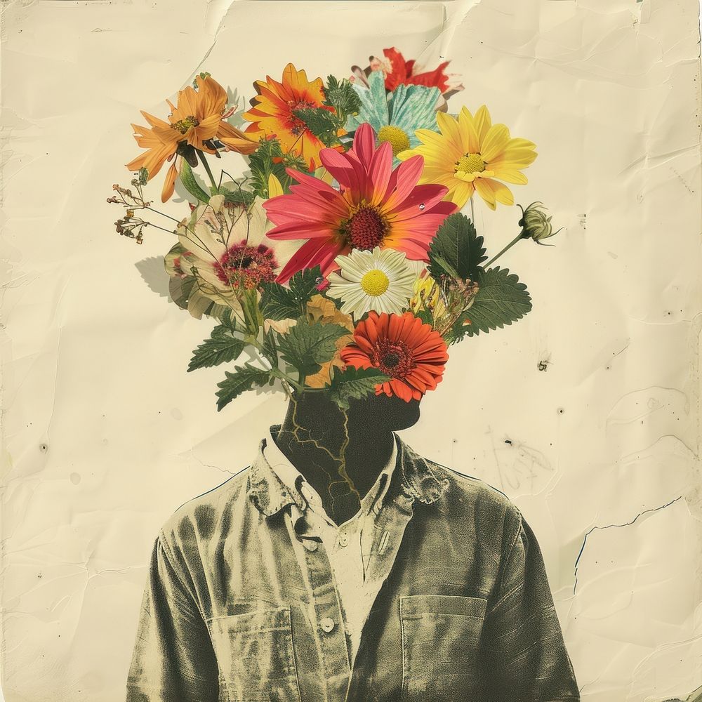 Mental illness flower person photo. | Free Photo Illustration - rawpixel