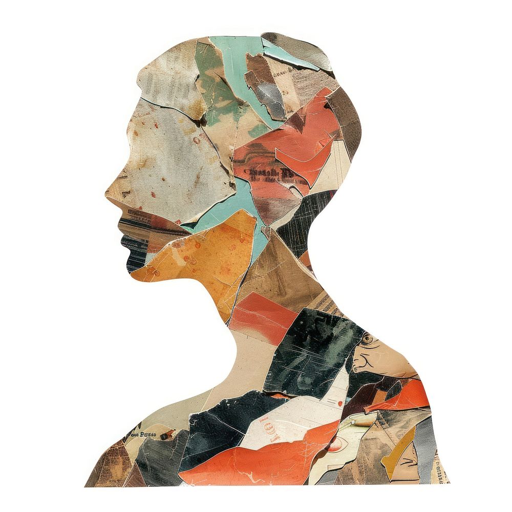 Sadness collage person sculpture. | Free Photo Illustration - rawpixel