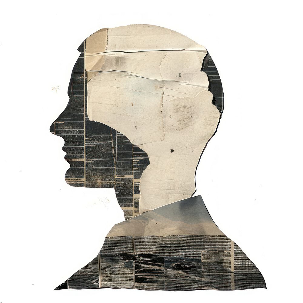 Sadness collage person silhouette. | Free Photo Illustration - rawpixel