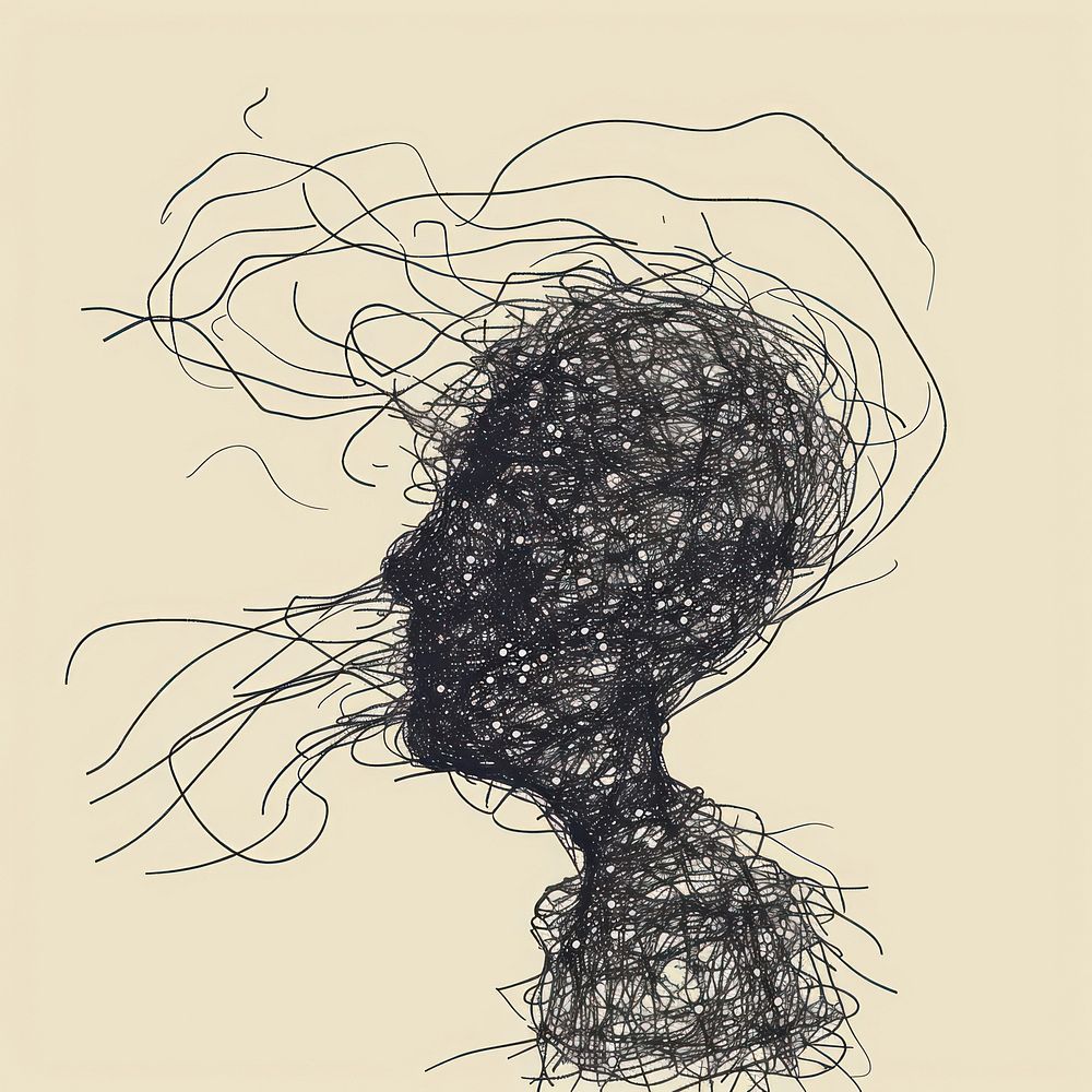 Bipolar disorder drawing illustrated sketch | Free Photo Illustration ...