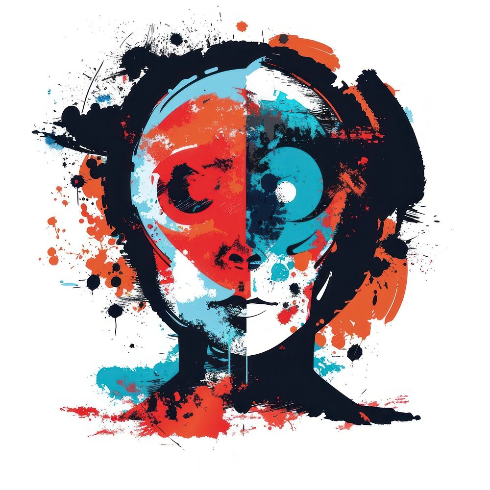 Bipolar disorder art graphics painting | Free Photo Illustration - rawpixel