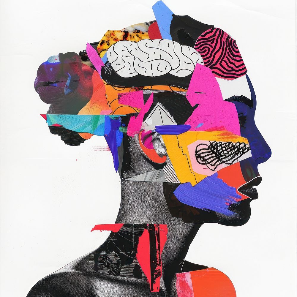 Mental health collage paper female | Free Photo Illustration - rawpixel