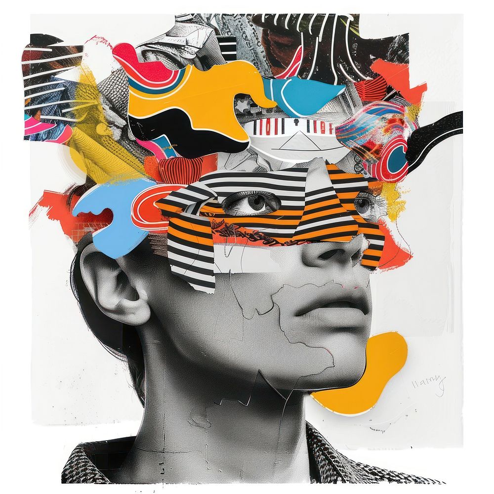 Mental breakdown portrait collage photo. | Free Photo Illustration ...