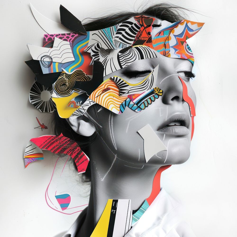 Mental breakdown portrait collage photo. | Free Photo Illustration ...