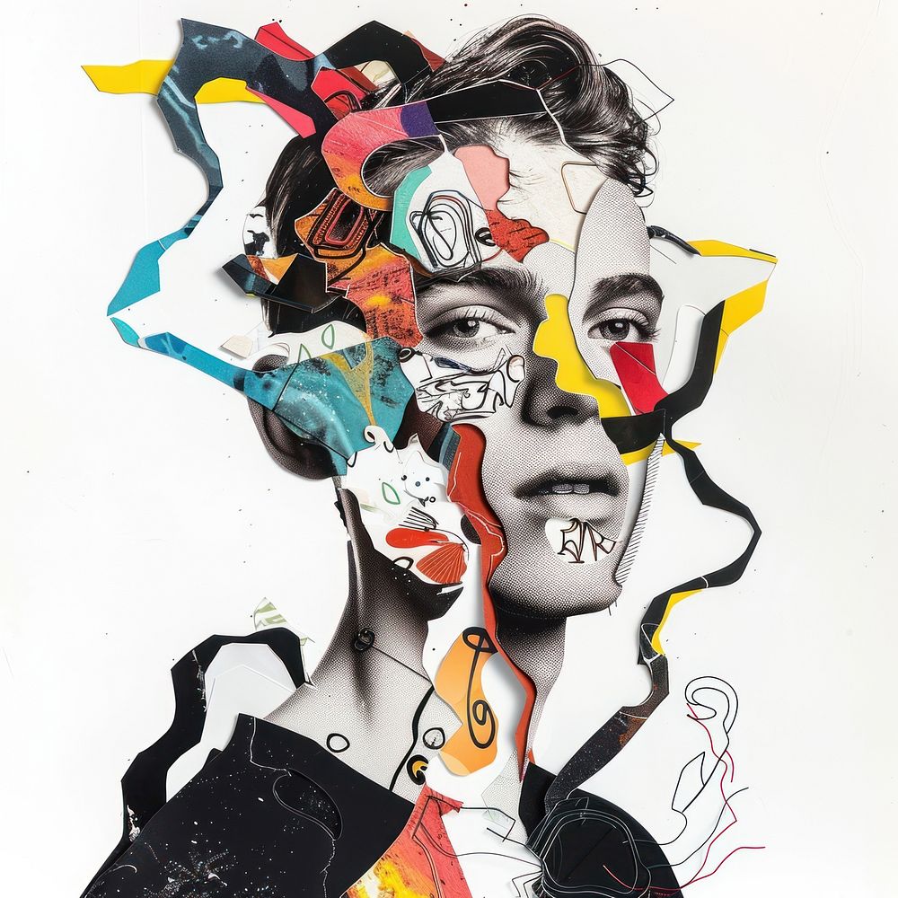 Psychopath collage person painting. | Free Photo Illustration - rawpixel