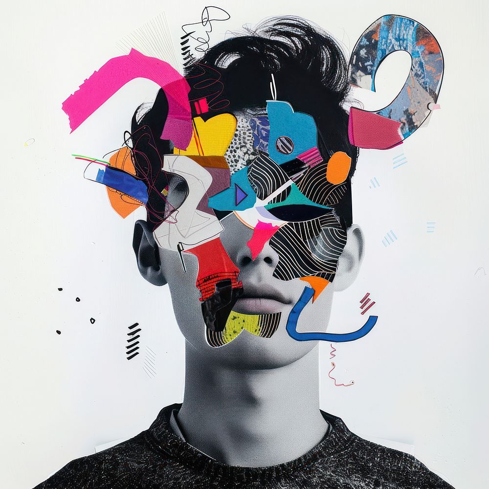 Psychopath portrait collage person. | Free Photo Illustration - rawpixel