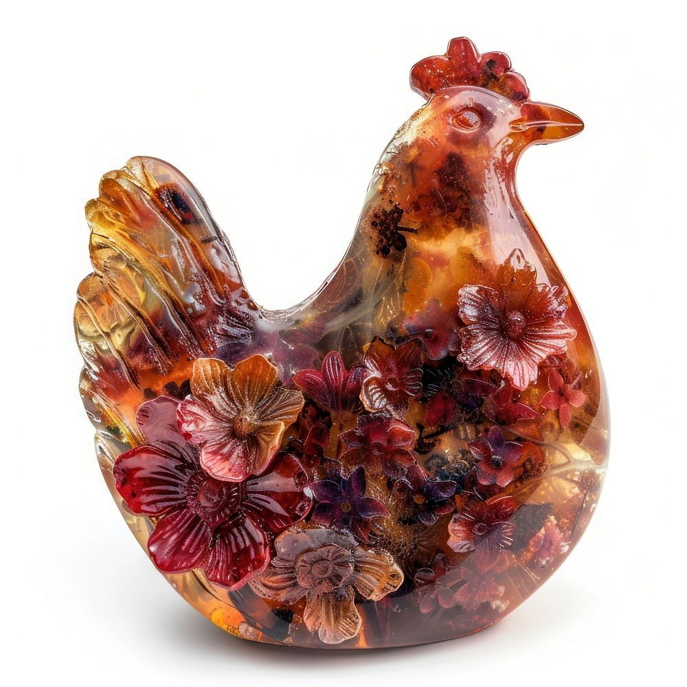 Flower resin Chicken shaped chicken | Free Photo - rawpixel