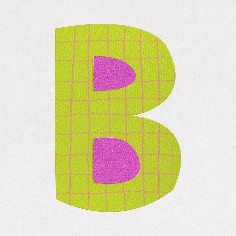 Letter B, cute paper cut | Free Photo Illustration - rawpixel