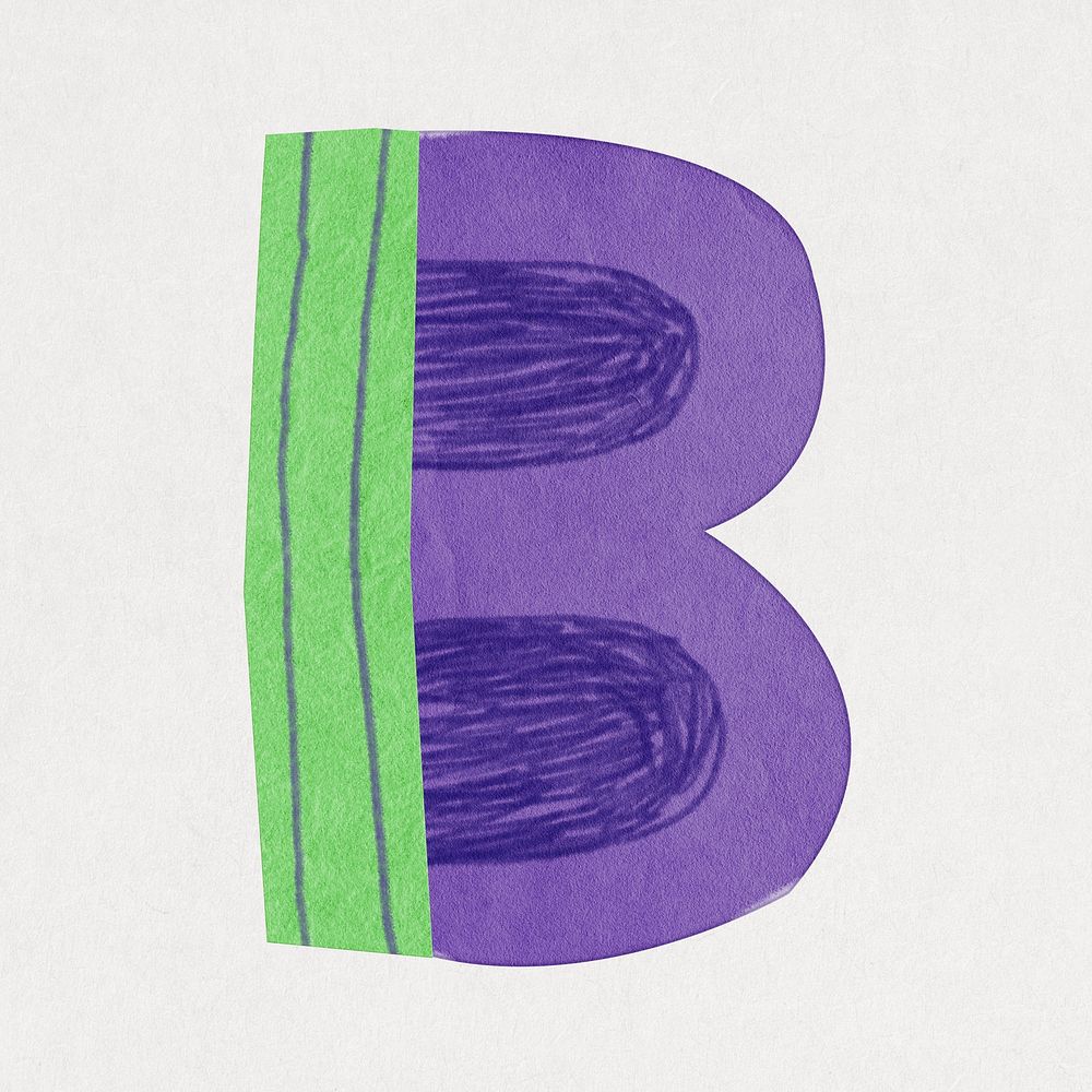 Letter B, cute paper cut | Free Photo Illustration - rawpixel