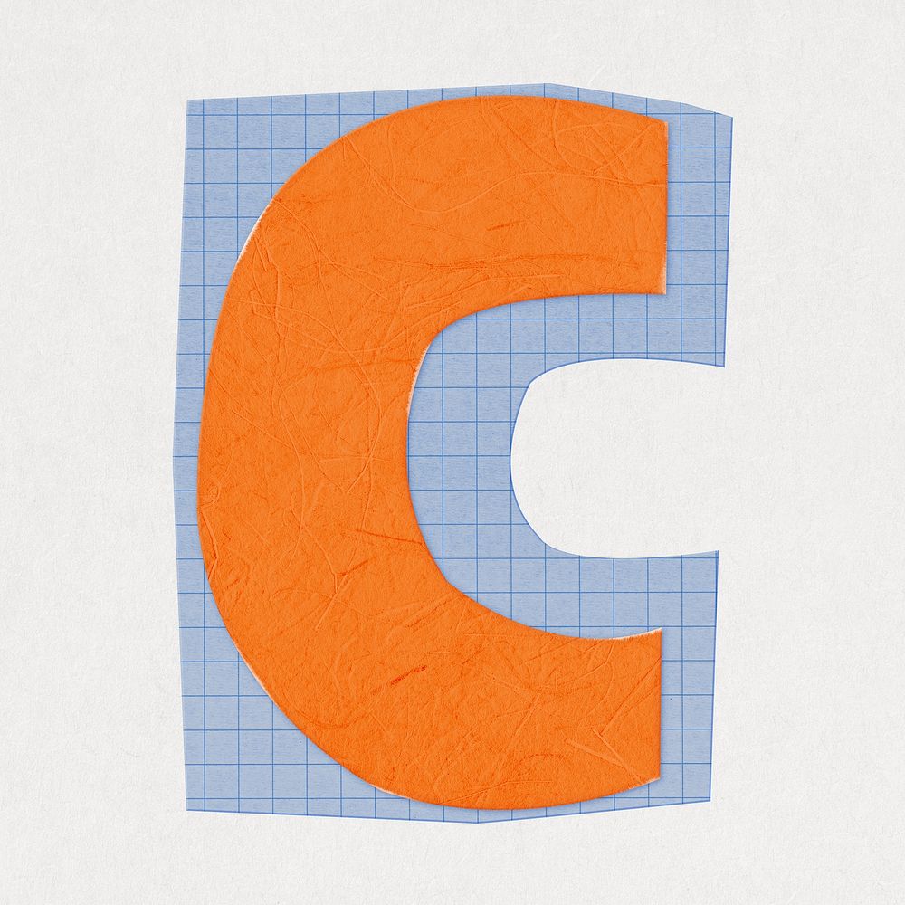 Letter C, cute paper cut | Free Photo Illustration - rawpixel