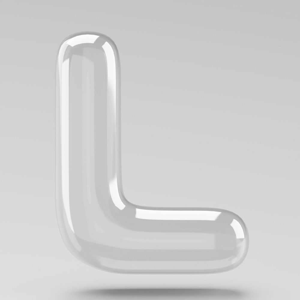 Letter L 3D bubble alphabet | Free Photo Illustration - rawpixel