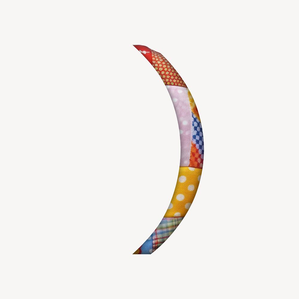 Parenthesis sign fabric stitch design | Free Photo - rawpixel