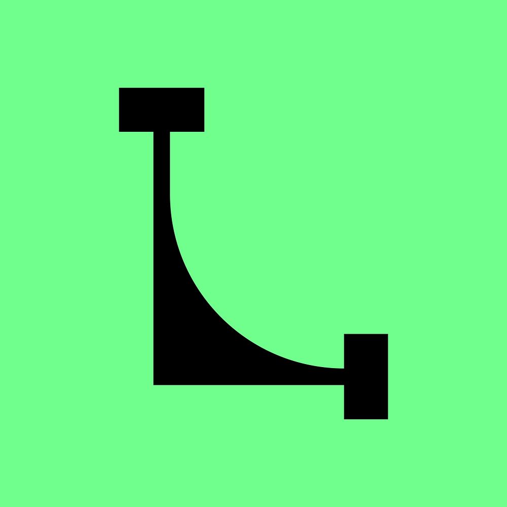 Letter L abstract shaped font | Free Photo Illustration - rawpixel