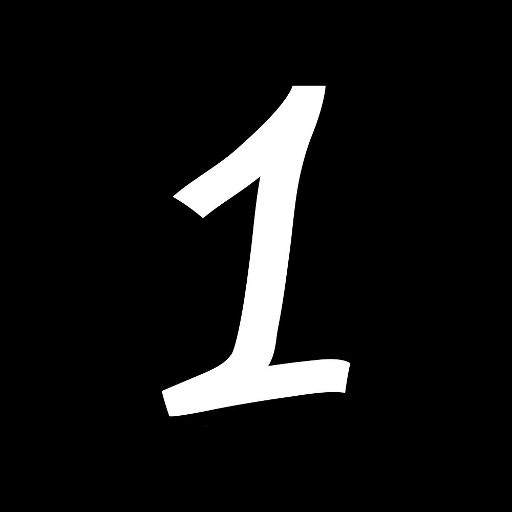 Number 1 abstract shape font | Free Photo Illustration - rawpixel