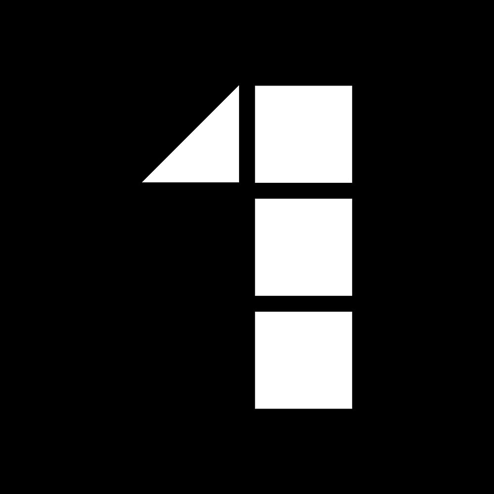 Number 1 abstract shape font | Free Photo Illustration - rawpixel
