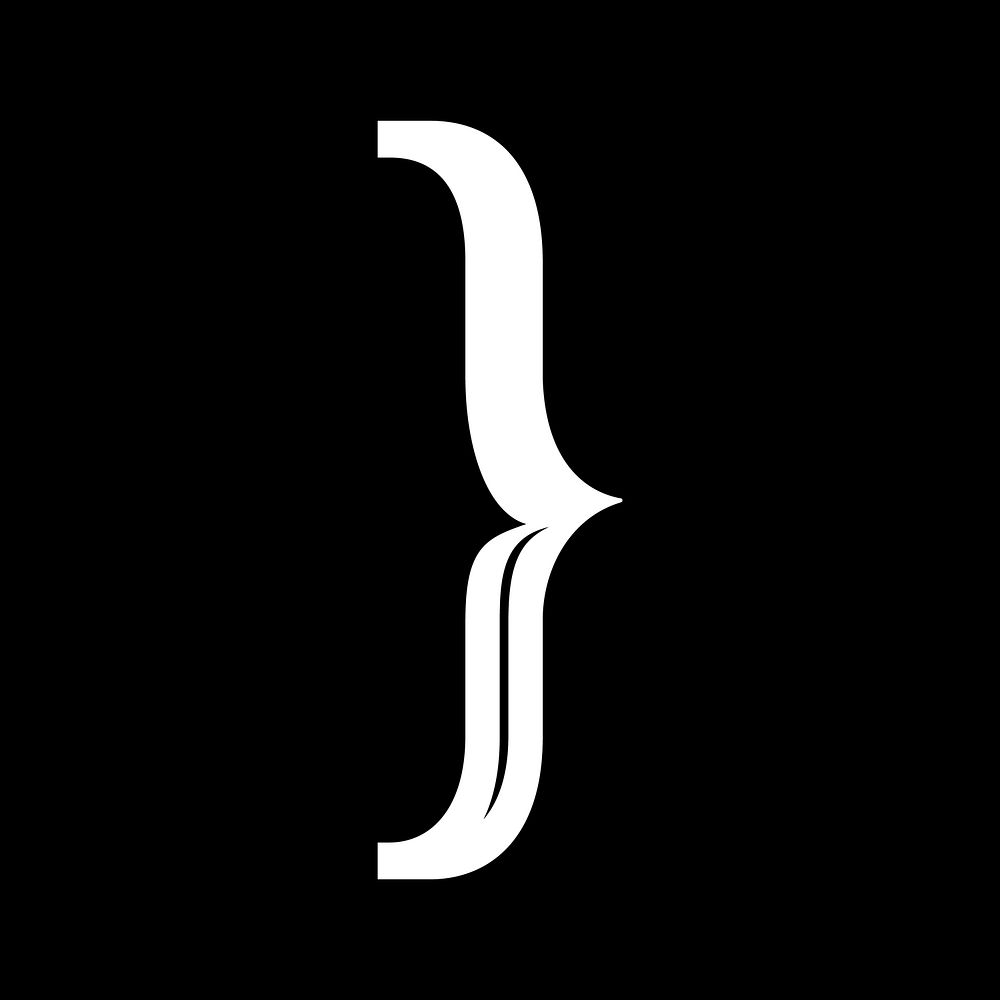 Curly bracket sign abstract bold | Free Photo Illustration - rawpixel