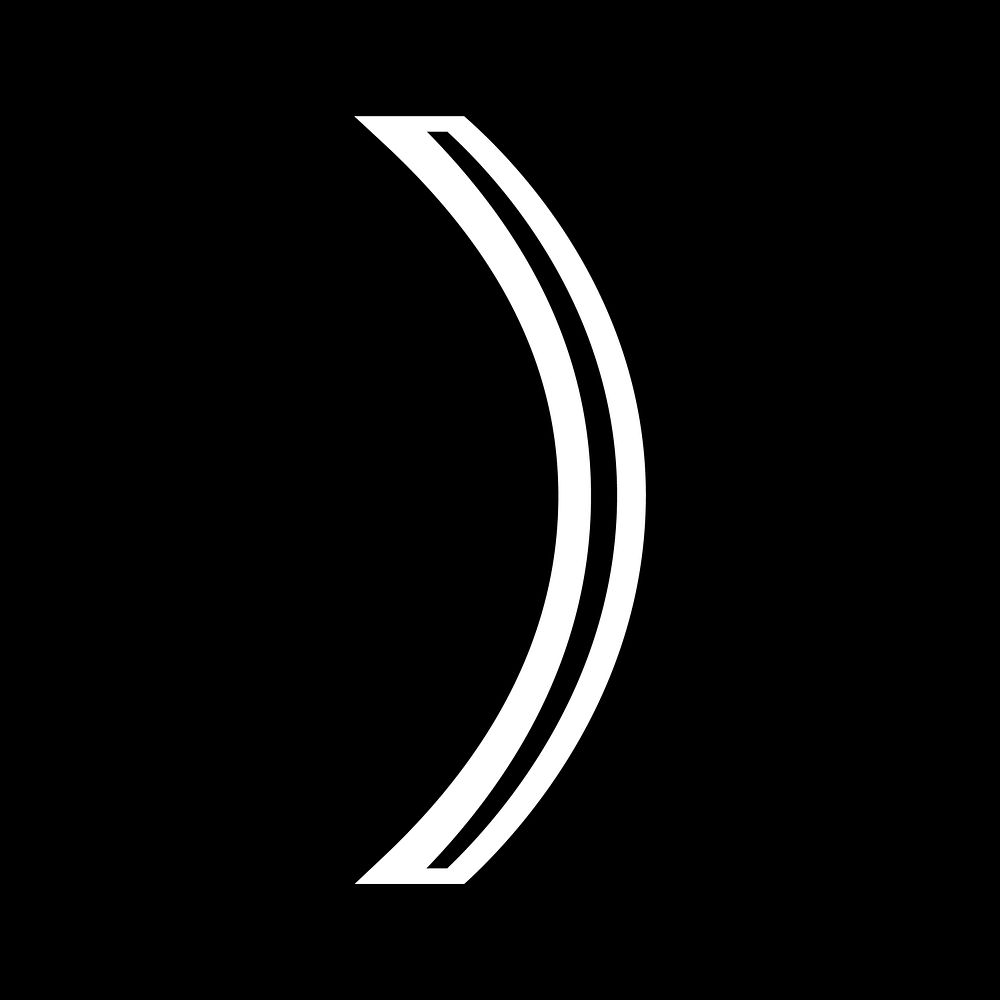 Parentheses sign abstract bold white | Free Photo Illustration - rawpixel