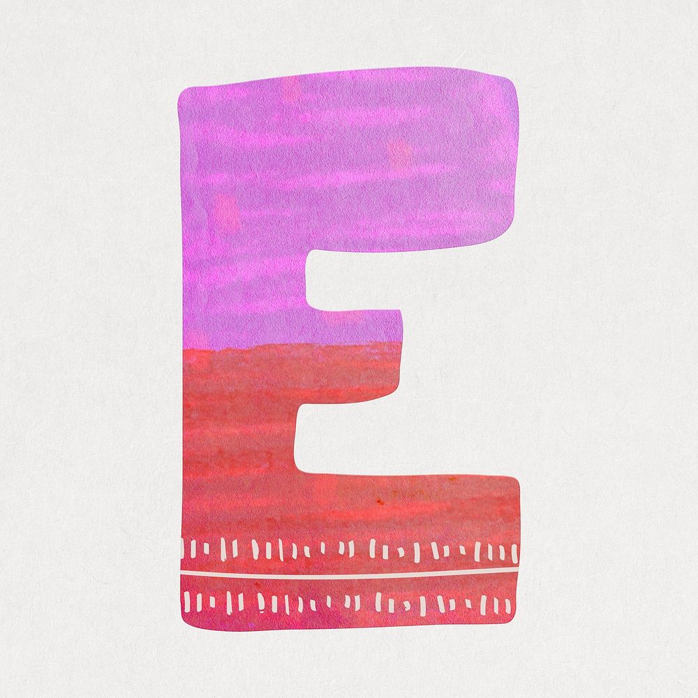 Letter E, cute paper cut | Free Photo Illustration - rawpixel