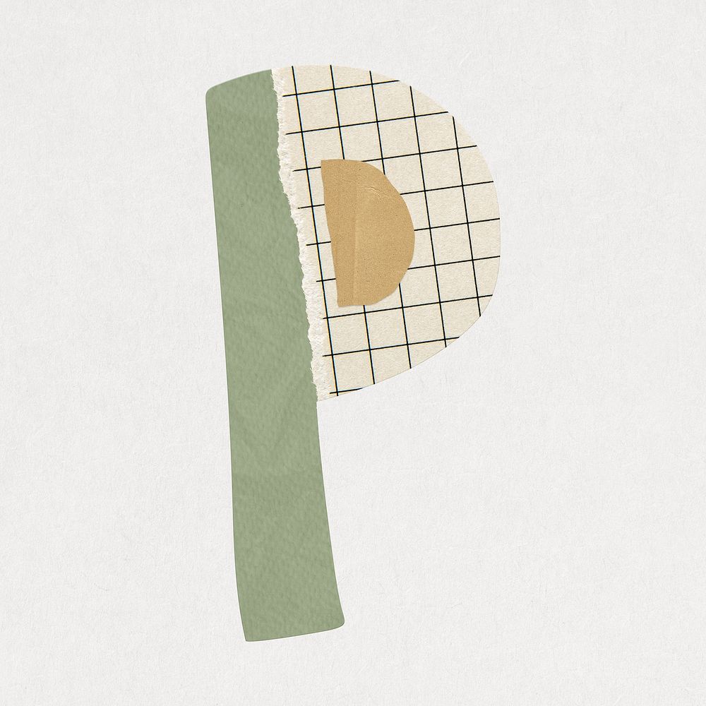 Letter P, cute paper cut | Free Photo Illustration - rawpixel