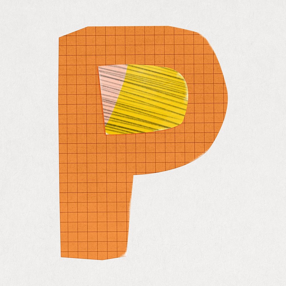 Letter P, cute paper cut | Free Photo Illustration - rawpixel