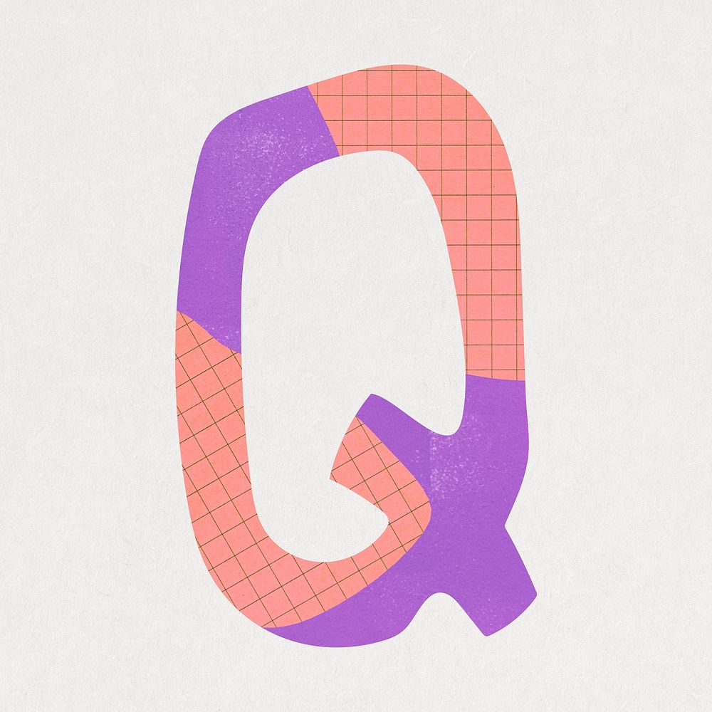 Letter Q, cute paper cut | Free Photo Illustration - rawpixel