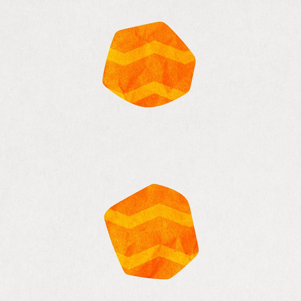 Colon sign, cute paper cut | Free Photo Illustration - rawpixel