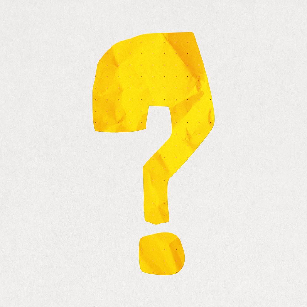 Question mark sign, cute paper | Free Photo Illustration - rawpixel