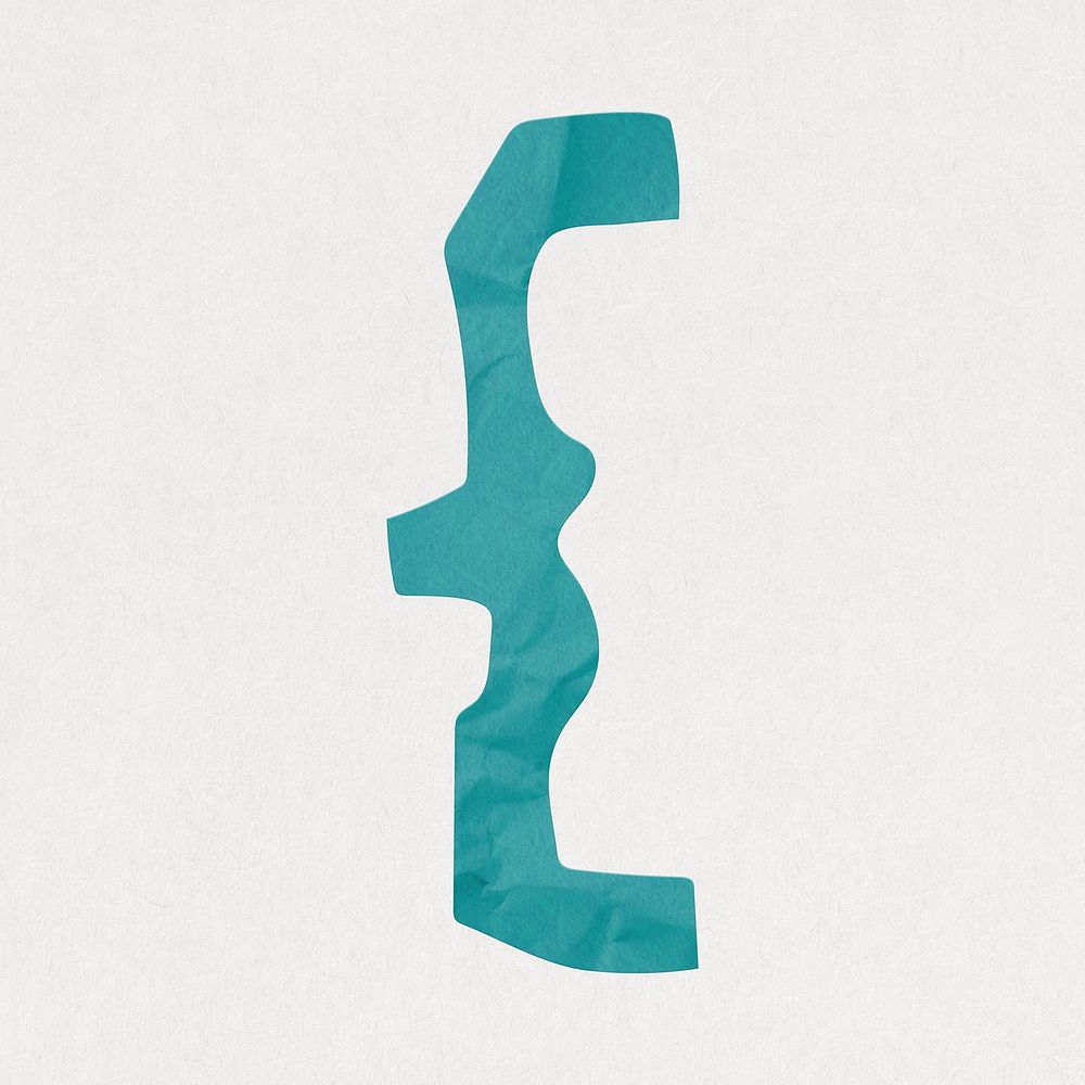 Curly bracket sign, cute paper | Free Photo Illustration - rawpixel