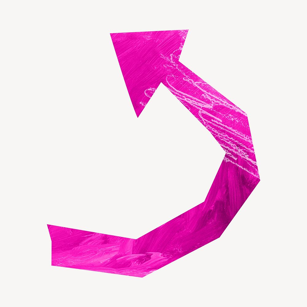 Pink return arrow graphic | Free Photo Illustration - rawpixel