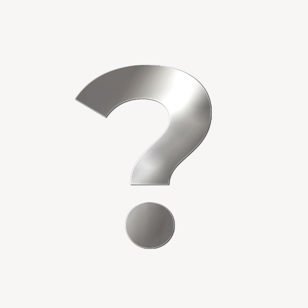 Simple question mark silver metallic | Free Photo Illustration - rawpixel