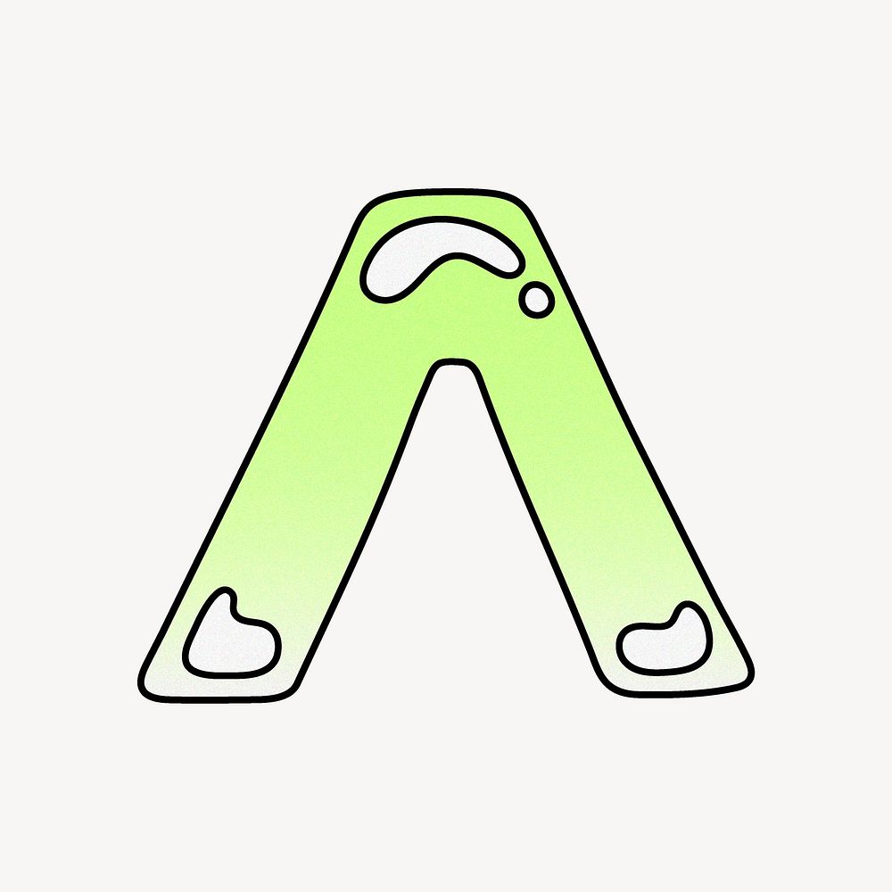 Gradient green circumflex sign illustration | Free Photo Illustration ...