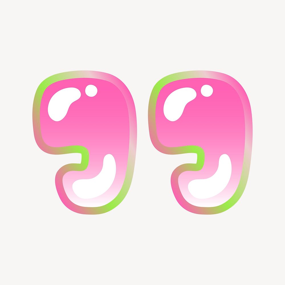 Quotation marks sign, cute pink | Free Photo Illustration - rawpixel
