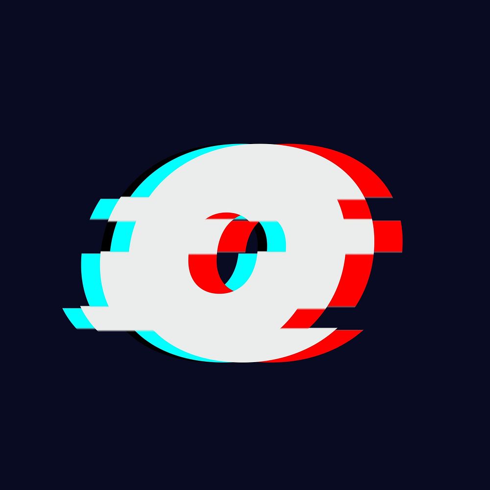 Letter o, glitch alphabet illustration | Free Photo Illustration - rawpixel