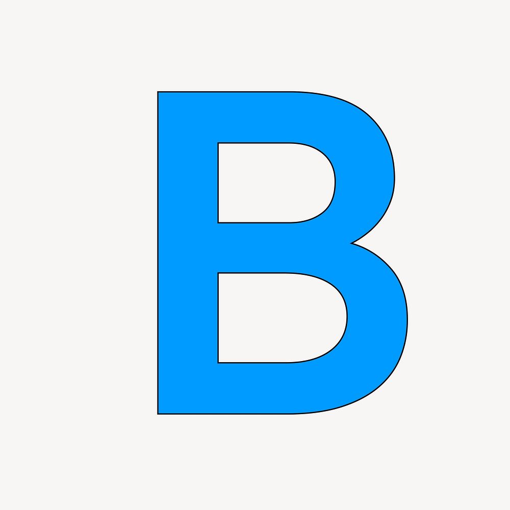 Letter B blue font illustration | Free Photo Illustration - rawpixel