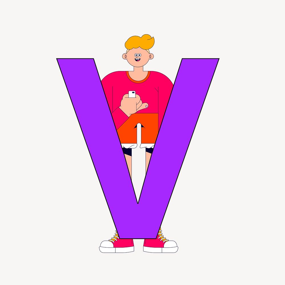 Letter V, character font illustration | Free Photo Illustration - rawpixel