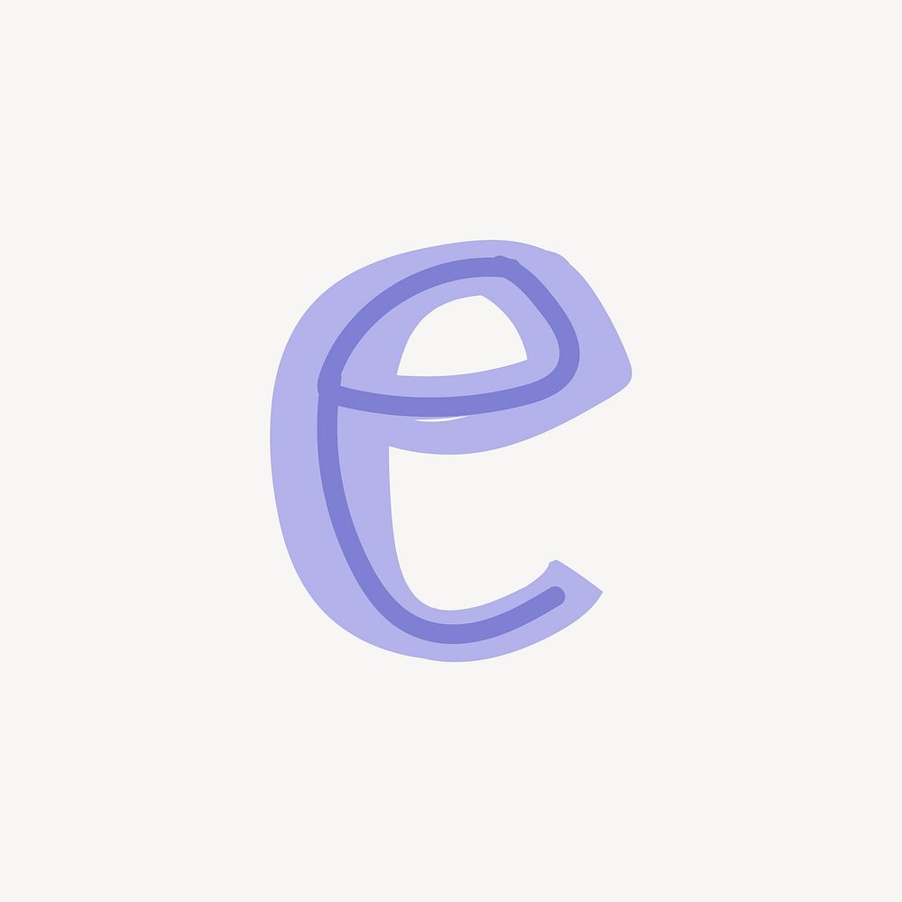 Letter E hand drawn doodle | Free Photo Illustration - rawpixel