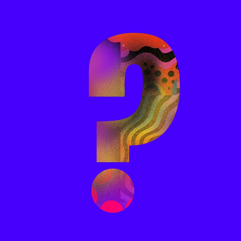 Question mark sign, funky abstract | Free Photo Illustration - rawpixel