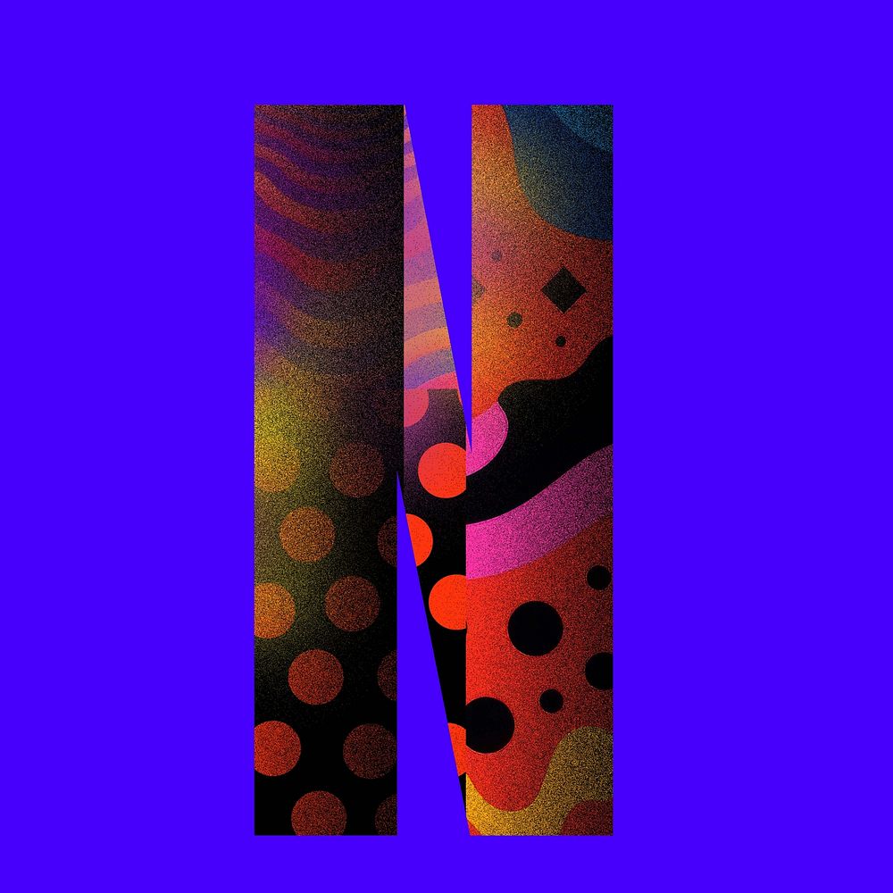 Letter N funky abstract bold | Free Photo Illustration - rawpixel