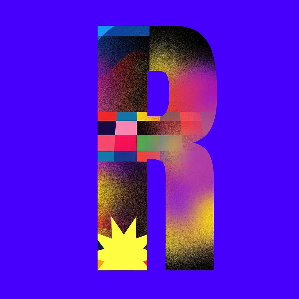 Letter R funky abstract bold | Free Photo Illustration - rawpixel