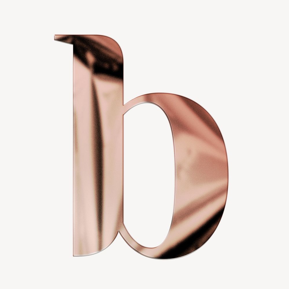 Letter b rose gold textured | Free Photo Illustration - rawpixel