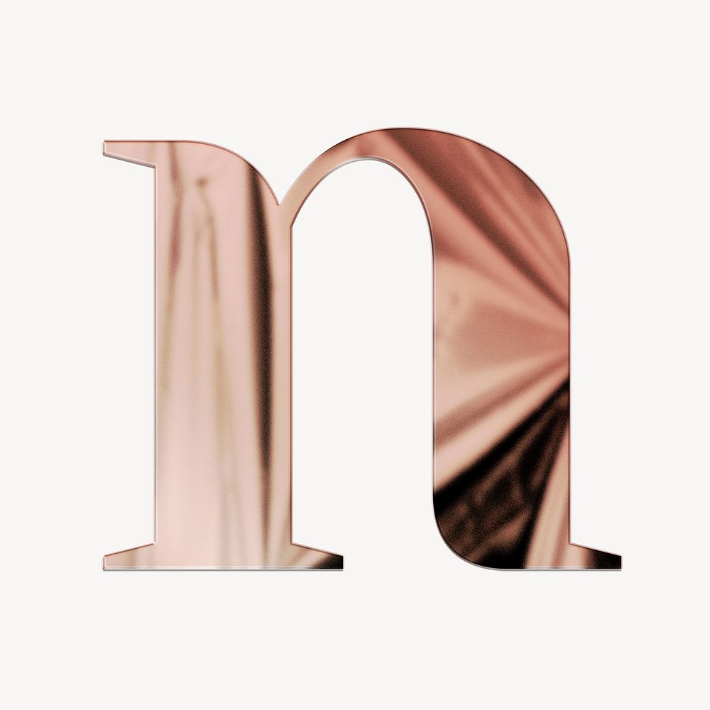 Letter n rose gold textured | Free Photo Illustration - rawpixel