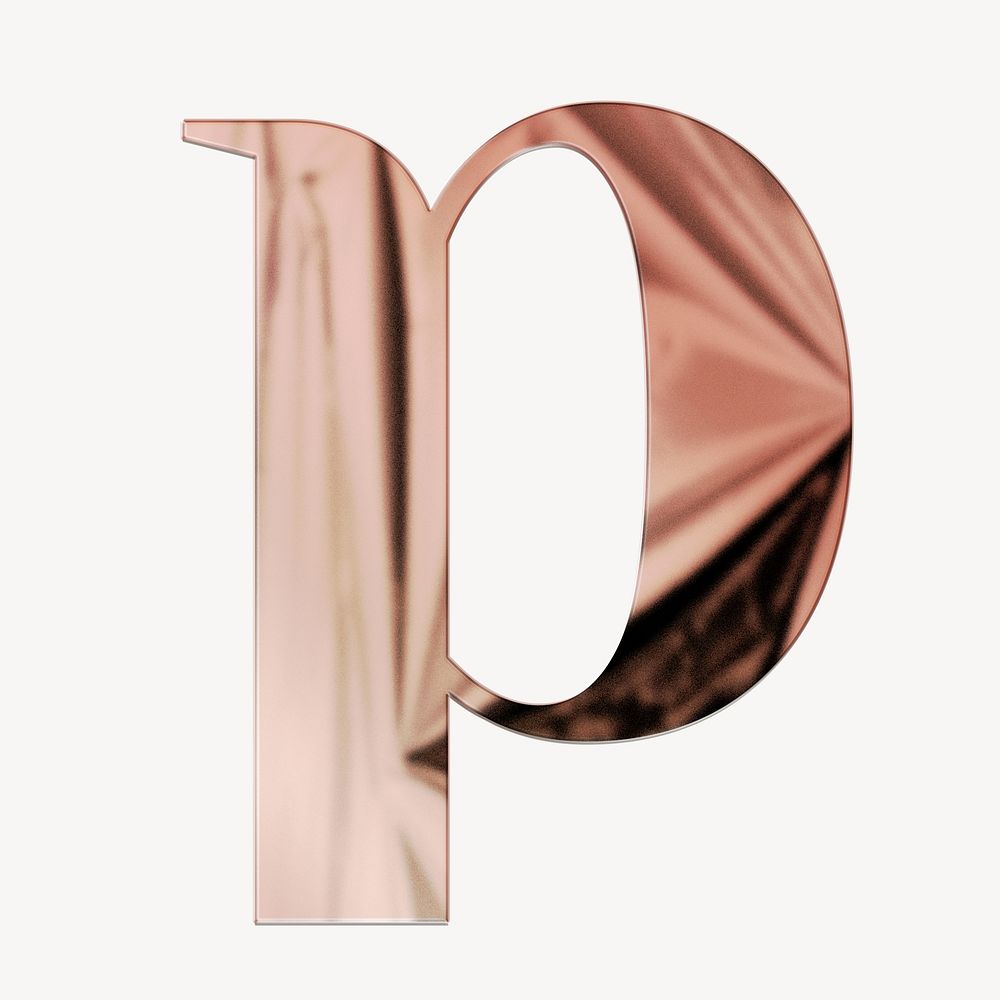 Letter p rose gold textured | Free Photo Illustration - rawpixel