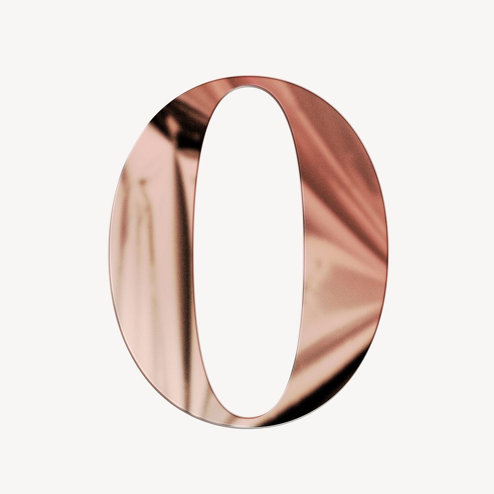 Number 0 rose gold textured | Free Photo Illustration - rawpixel