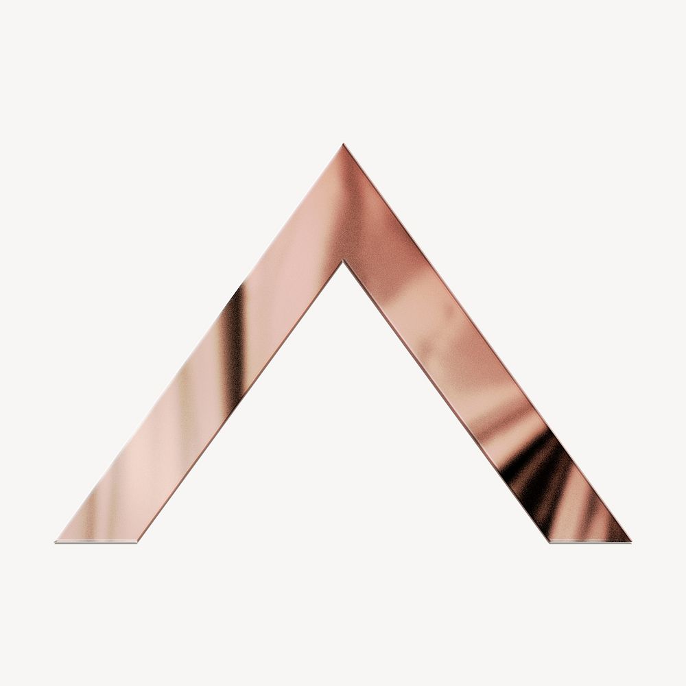 Circumflex rose gold textured sign | Free Photo Illustration - rawpixel