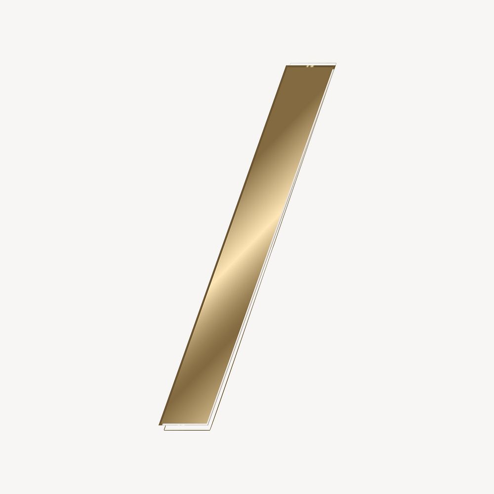 Slash gold metallic symbol illustration | Free Photo Illustration ...